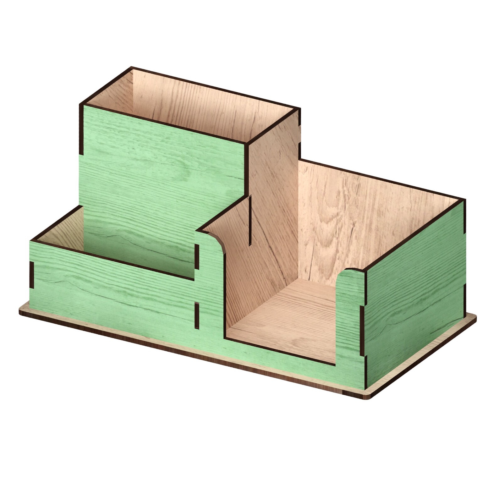 Desk Organizer Laser Cut Files Svgdxfpdfaicdreps - Etsy