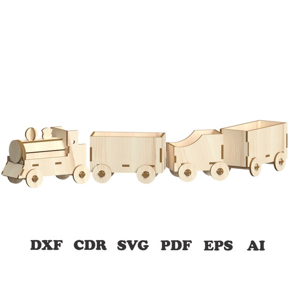 Little Train Laser Cut Files SvgDxfPdfAiCdrEps laser | Etsy