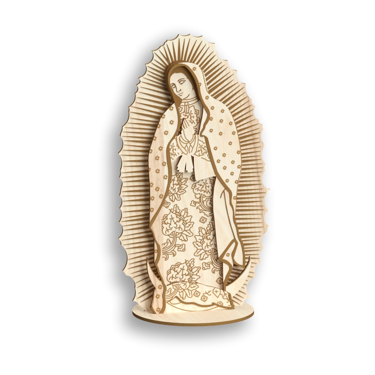Lady Guadalupe Laser Cut Files, Vector Model (digital Download) - Etsy