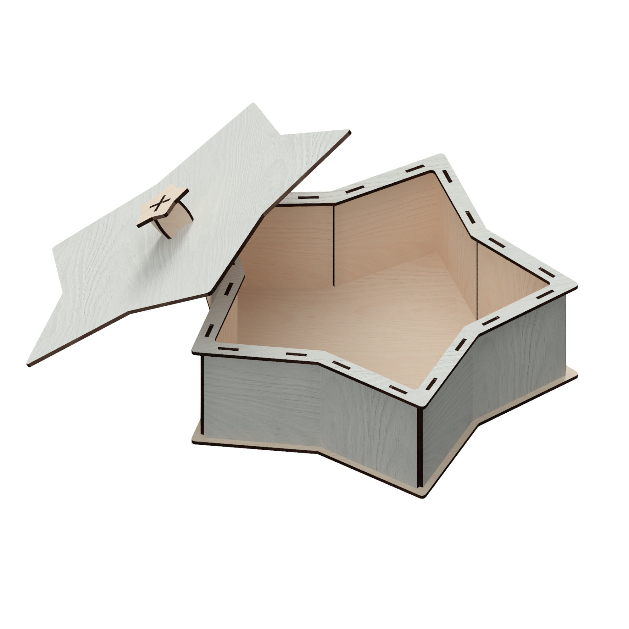 Star Box Laser Cut Files Laser Cut Template Laser Cut - Etsy