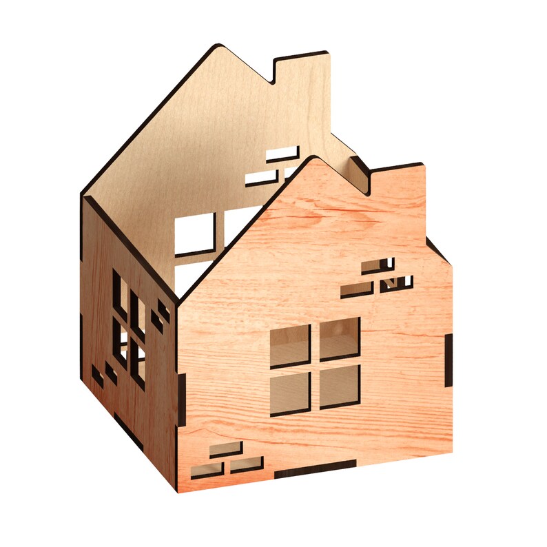 House Box Laser Cut Files Laser Cut Template Laser Cut - Etsy
