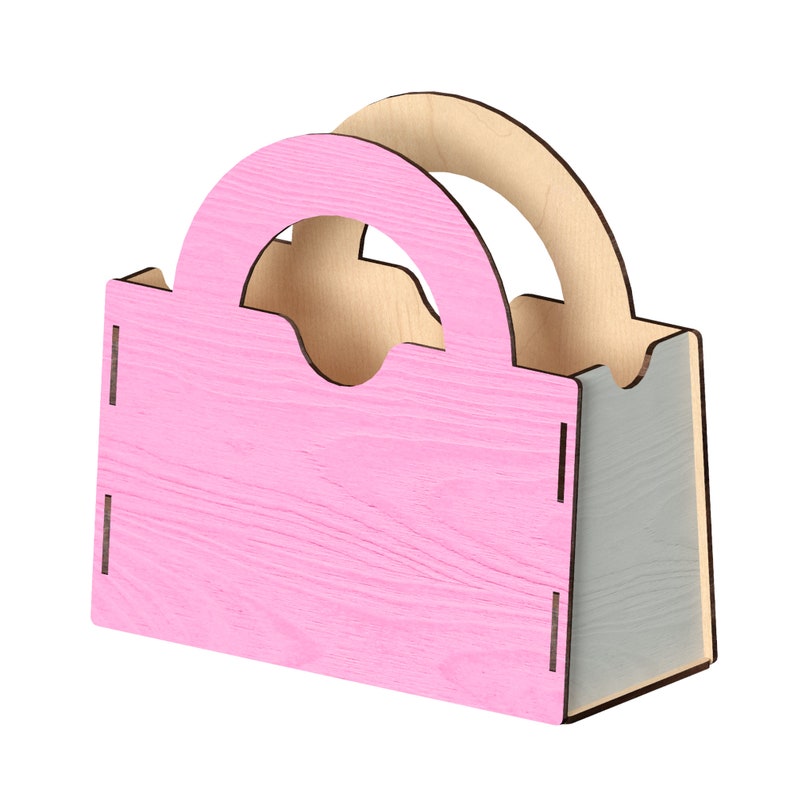 Box Bag Pattern Vector for Laser Cutting Cncsvglaser Cut | Etsy