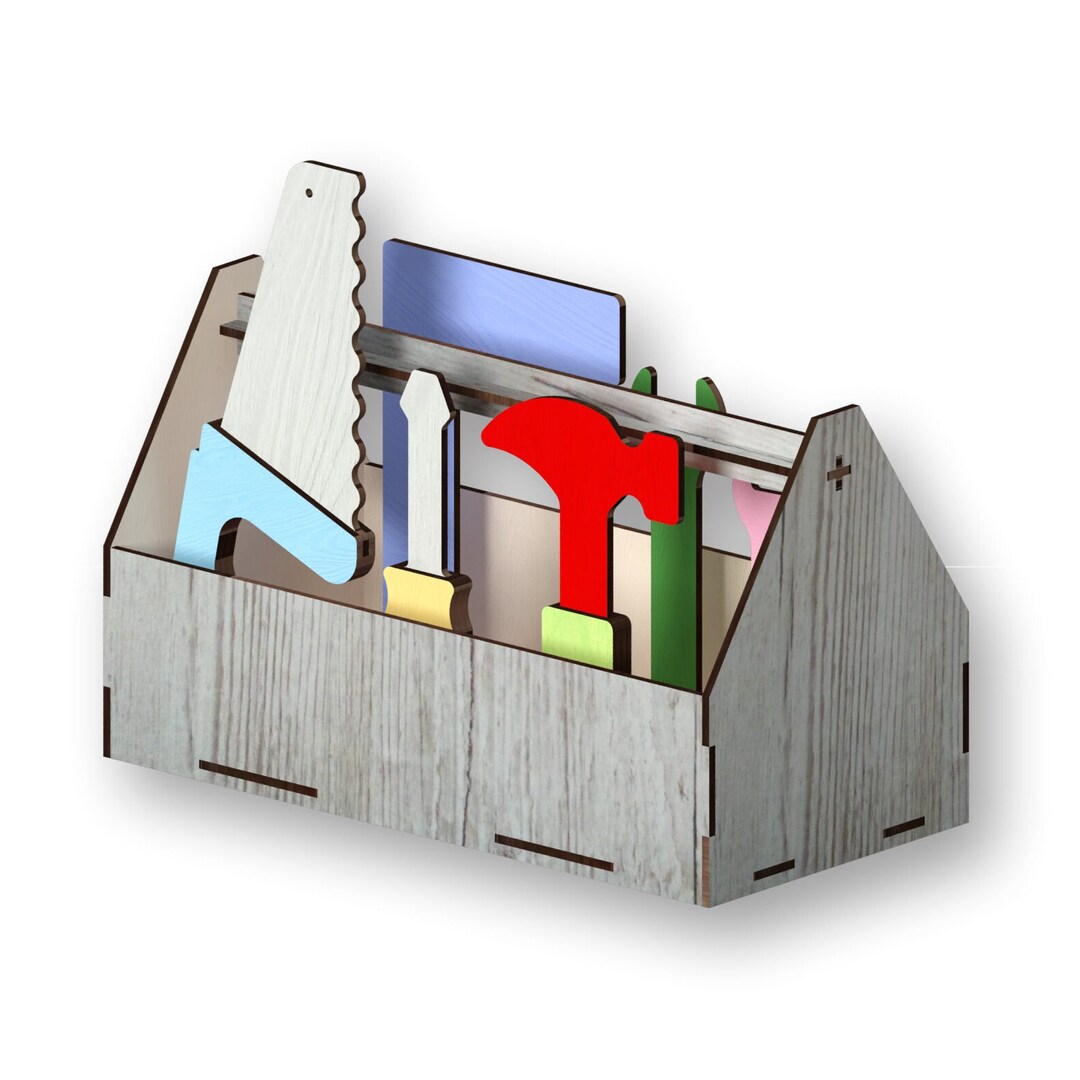Toolbox With Tools, Laser Cut Files - Svg+dxf+pdf+ai+cdr+eps - Laser ...