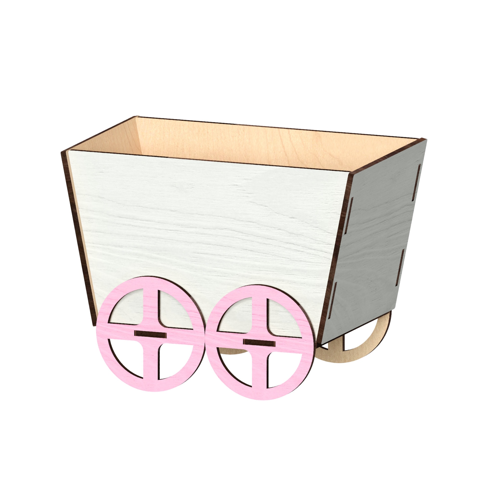 Cart Box Pattern Vector for Laser Cutting Cncsvglaser Cut - Etsy