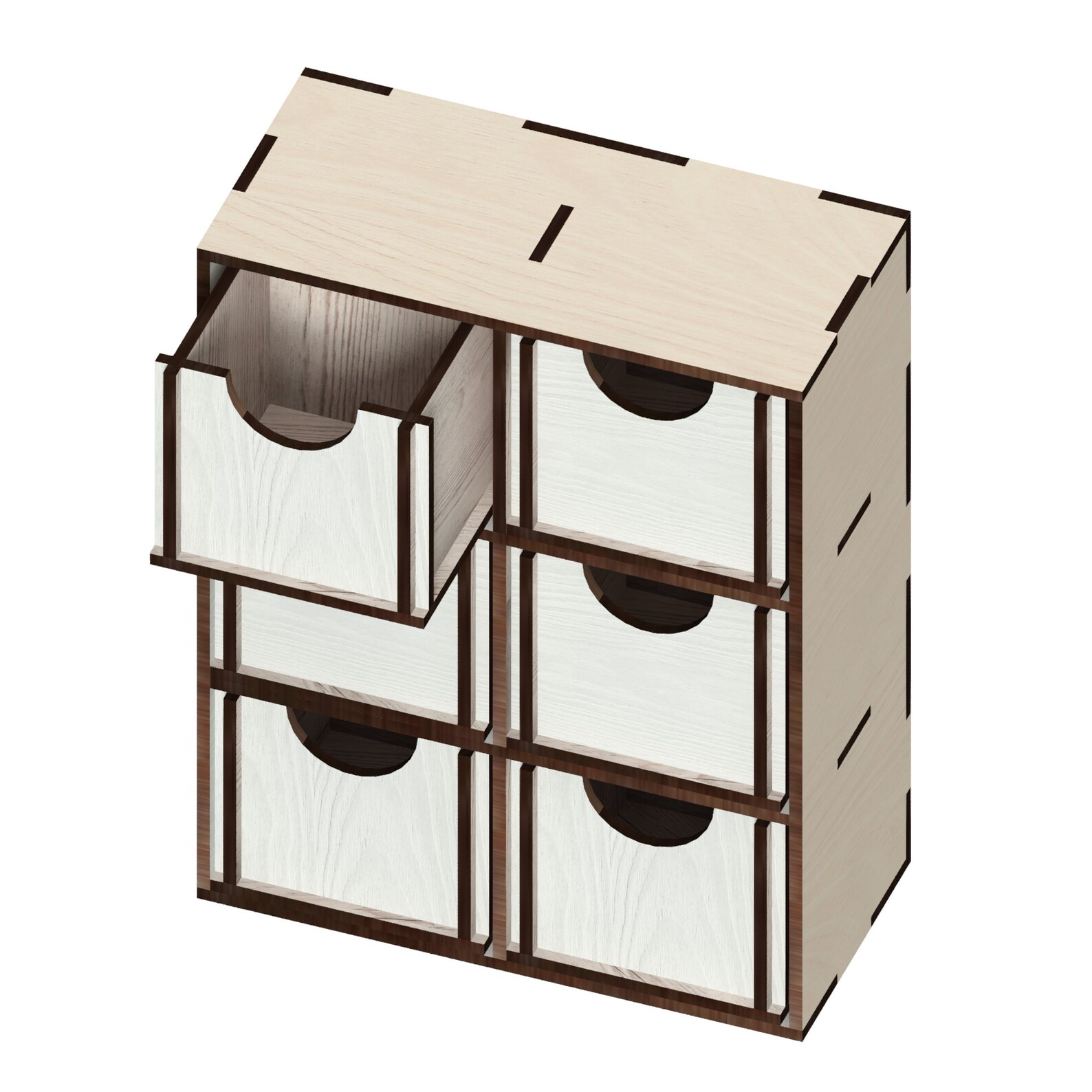 Box With Drawers 3x2 Laser Cut Files Svgdxfpdfaicdreps | Etsy