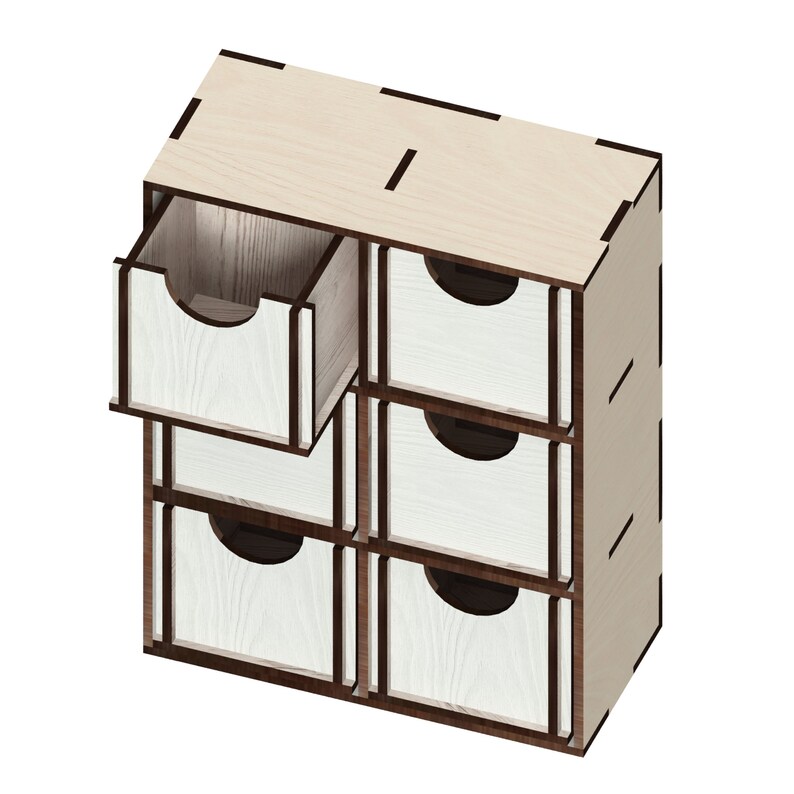 Box With Drawers 3x2 Laser Cut Files Svgdxfpdfaicdreps - Etsy