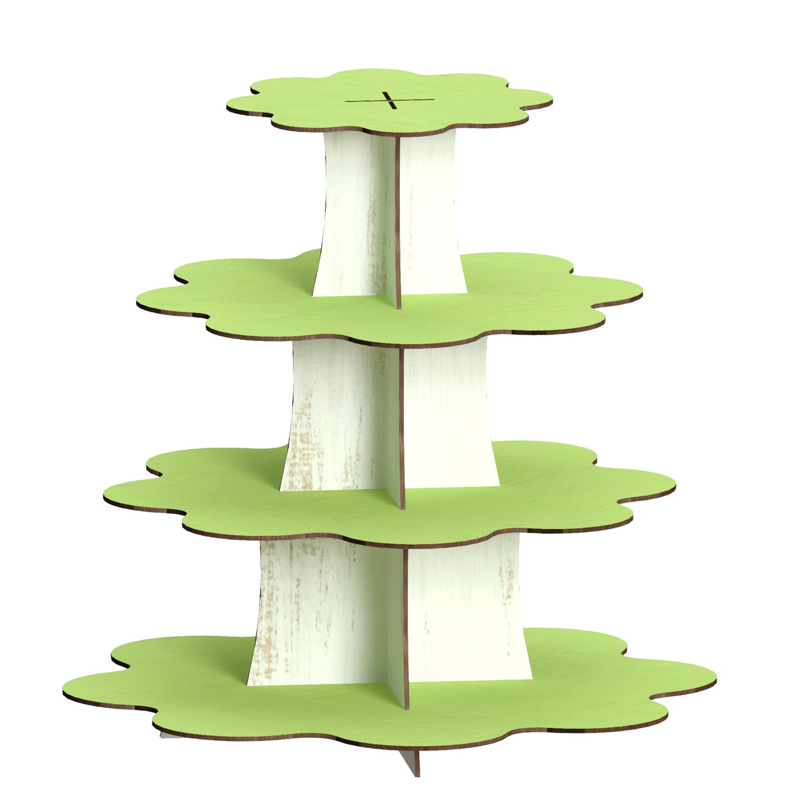 Waves Cupcake Stand,laser Cut Files, Laser Cut Template, Vector for ...