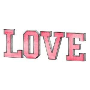 LOVE Letters, Laser Cut Files - Svg+dxf+pdf+ai+cdr+eps - Laser Files ...