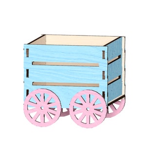 Cart Box,laser Cut Files, Laser Cut Template, Vector for Laser, Laser ...