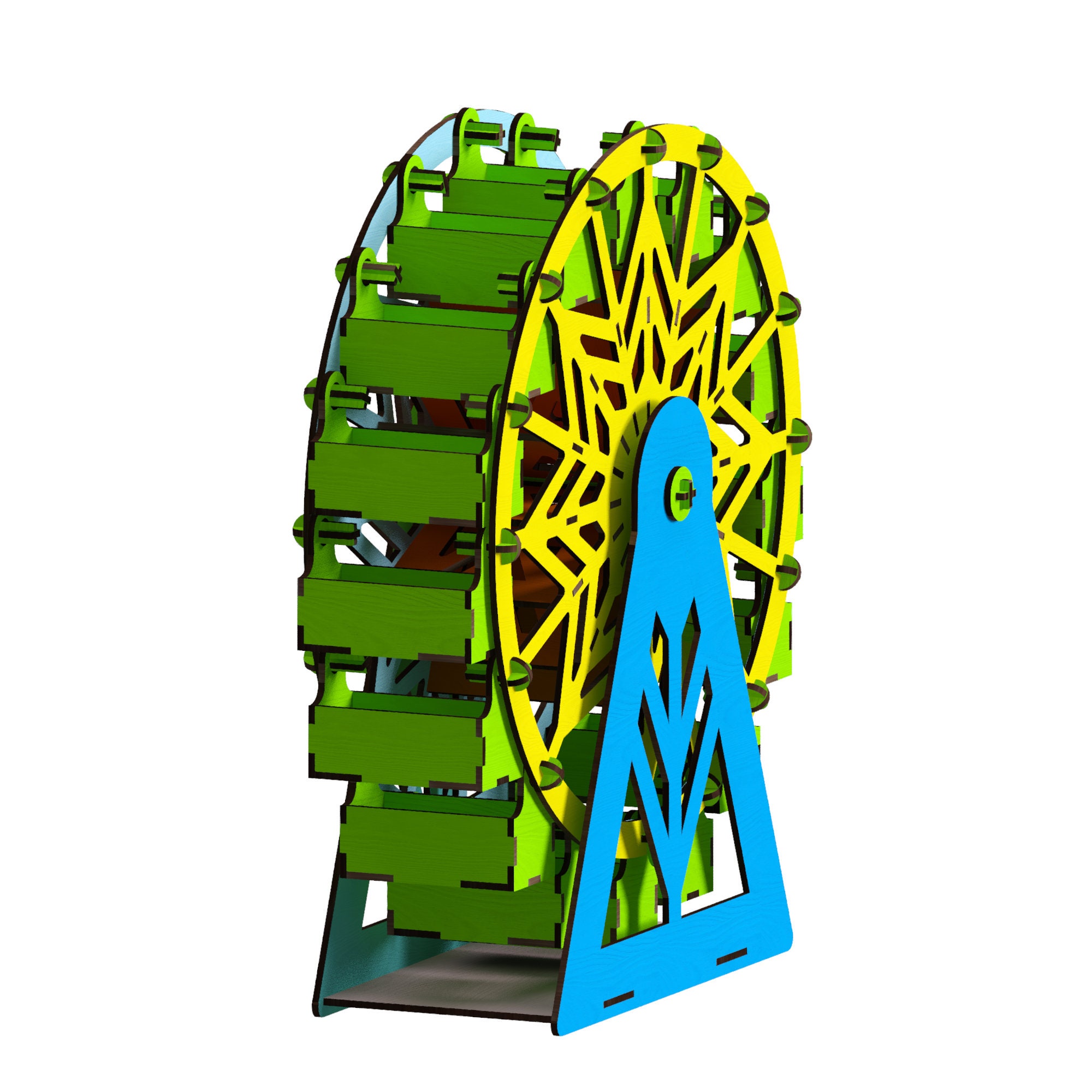 Ferris Wheellaser Cut Files Laser Cut Template Vector for | Etsy