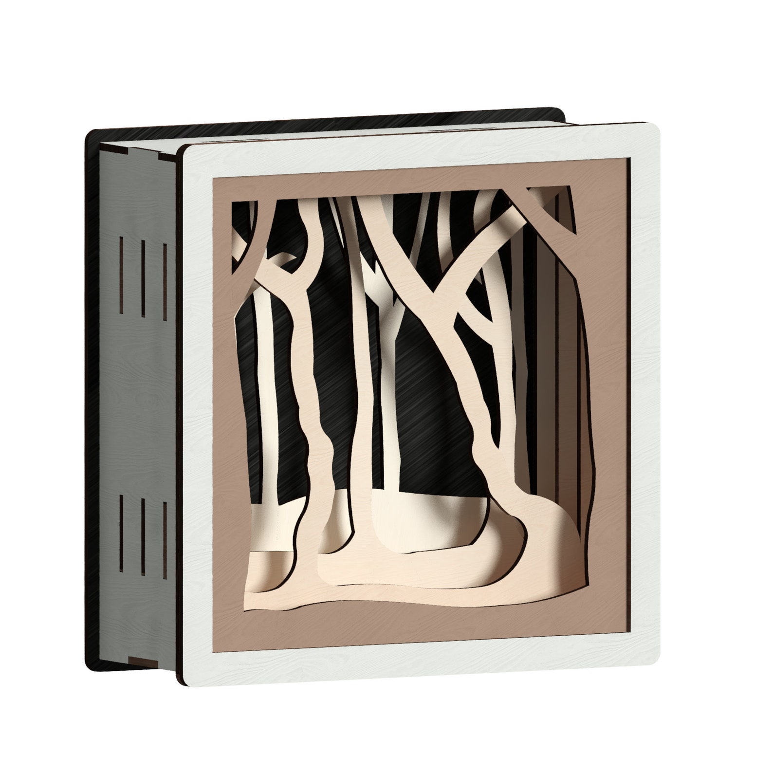 Light Box Enchanted Forest Laser Cut Files | Etsy