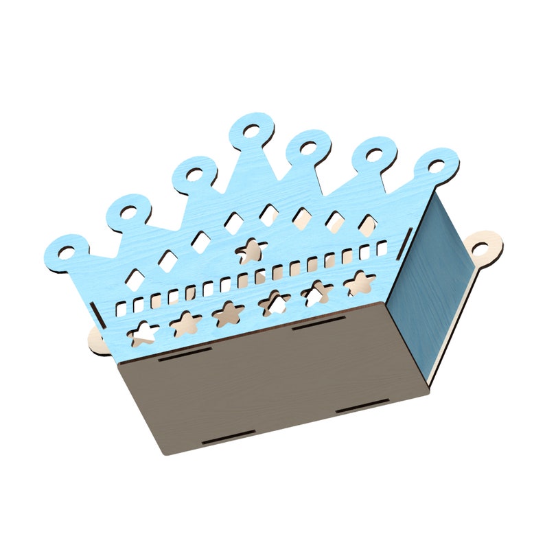 Crown Boxlaser Cut Files Laser Cut Template Vector for - Etsy