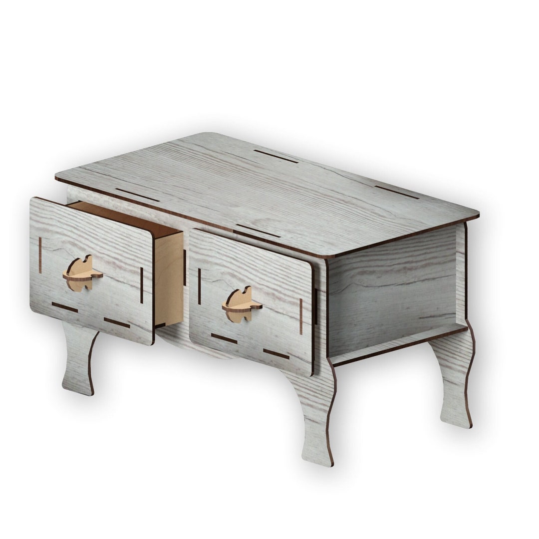 Drawer Bureau,laser Cut Files, Laser Cut Template, Vector for Laser ...