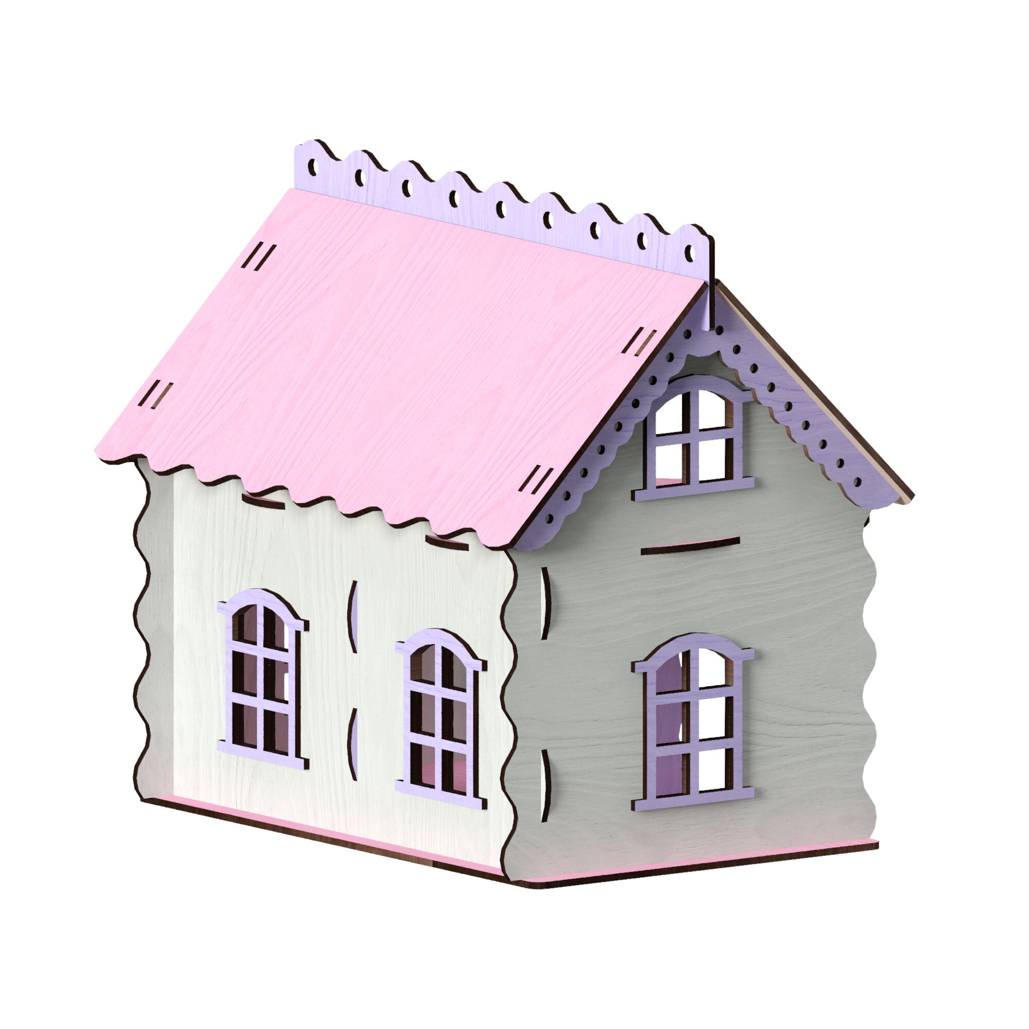 Little Cottage Dollhouse Laser Cut Files | Etsy