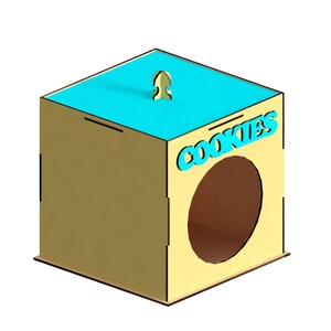 Vintage Cookies Box,laser Cut Files, Laser Cut Template, Vector for ...