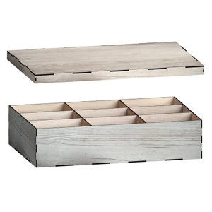 Box With Lid and Sections Pattern Vector for Laser Cutting CNC, Instant ...