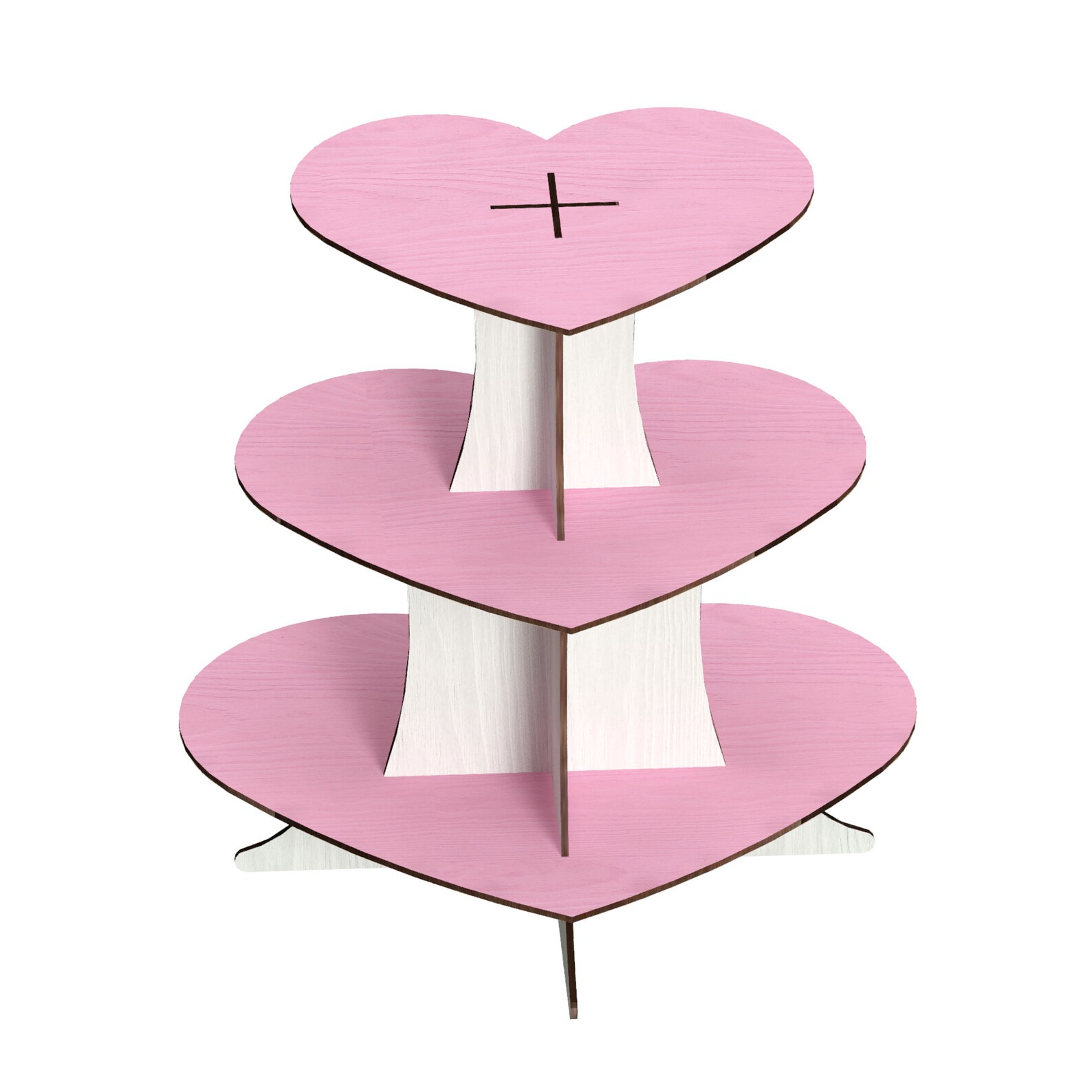 3 Tiers Hears Cupcake Stand Laser Cut Files laser cut | Etsy