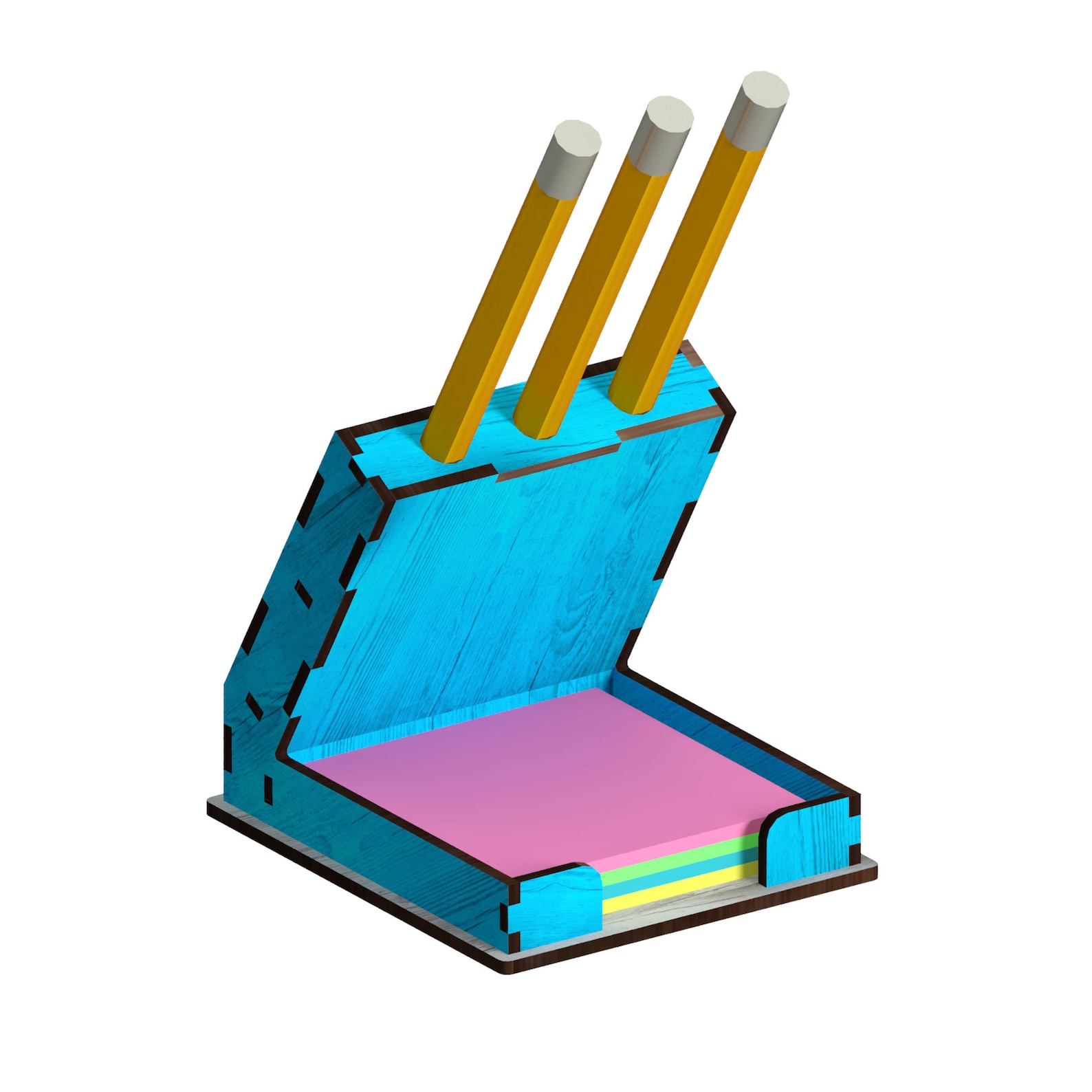 Pen and Post It Notes Holderlaser Cut Files - Etsy