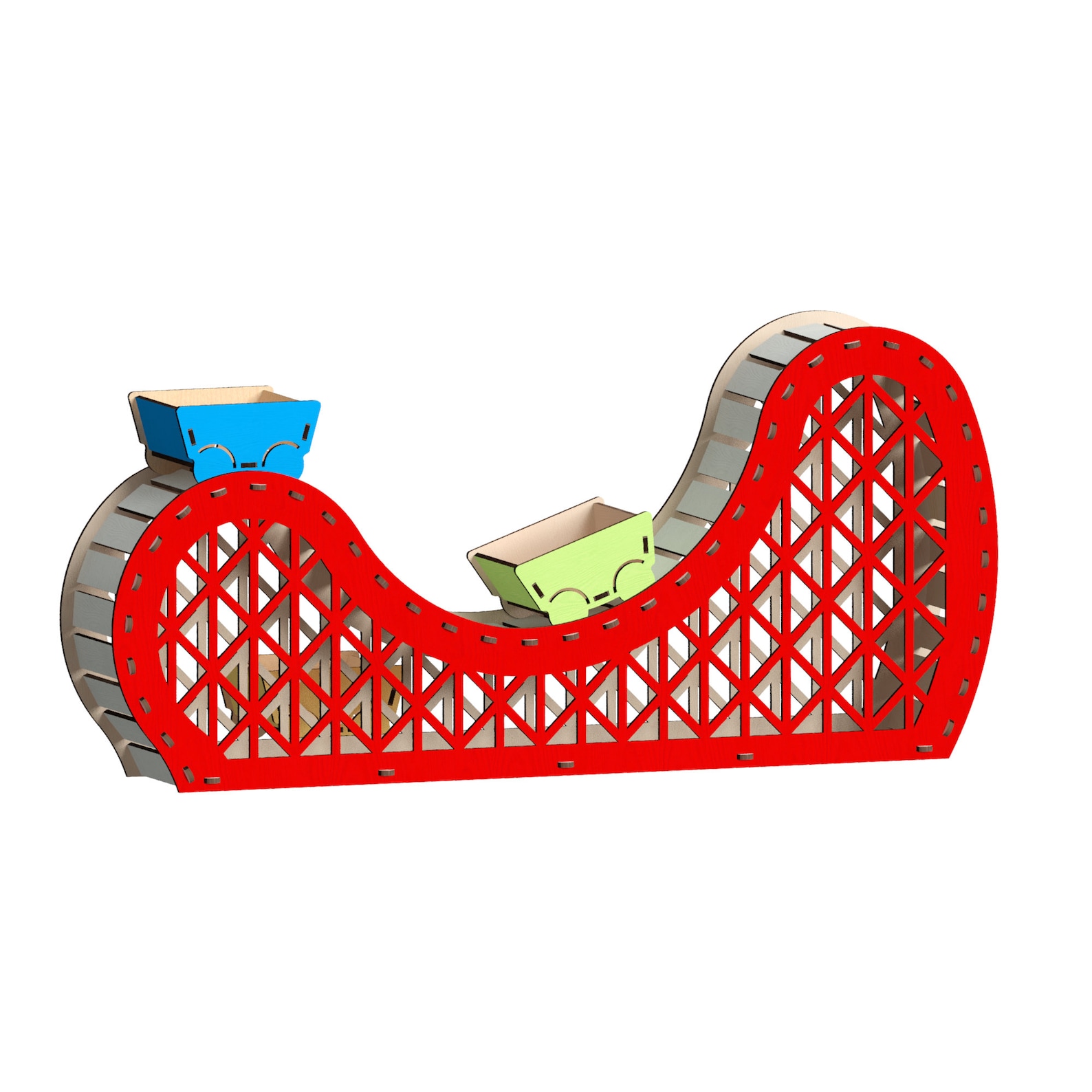 Laser Cut Roller Coaster Template, Vector Model (digital Download) - Etsy