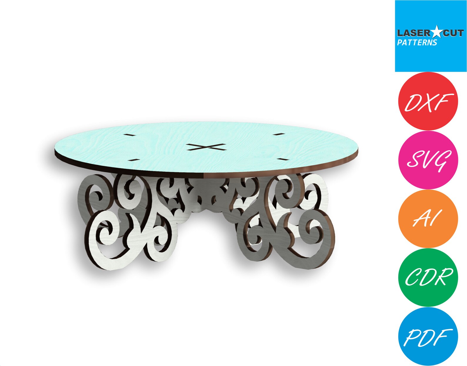 Cake Standlaser Cut Files Laser Cut Template Vector for | Etsy