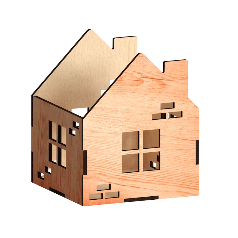 House Box Laser Cut Files Laser Cut Template Laser Cut - Etsy