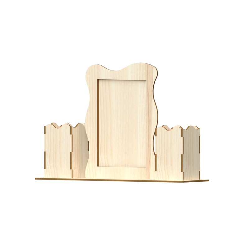 Pen holder with Picture Frame Laser Cut Files | Etsy