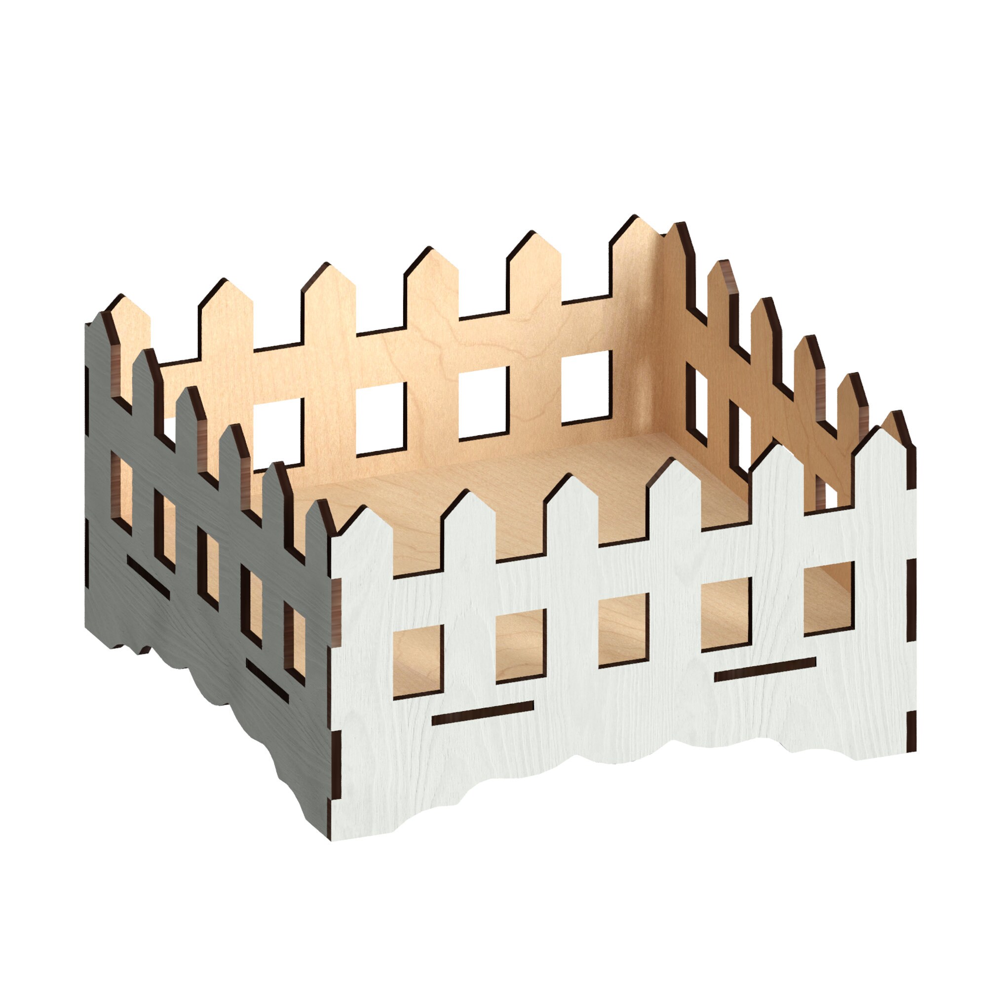 Fence Boxlaser Cut Files Laser Cut Template Vector for | Etsy