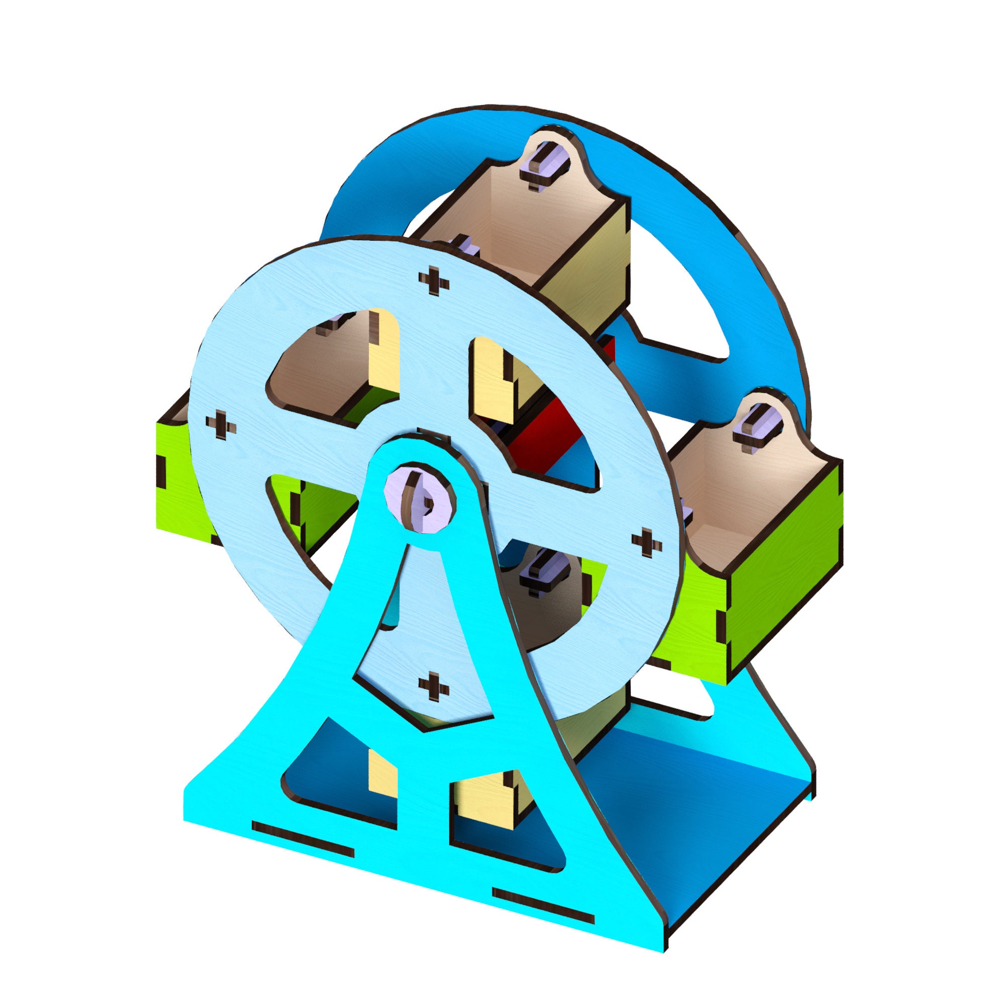 Mini Ferris Wheellaser Cut Files Laser Cut Template Vector | Etsy