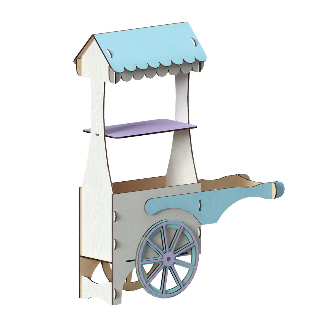 Candy Cartlaser Cut Files Laser Cut Template Vector for - Etsy