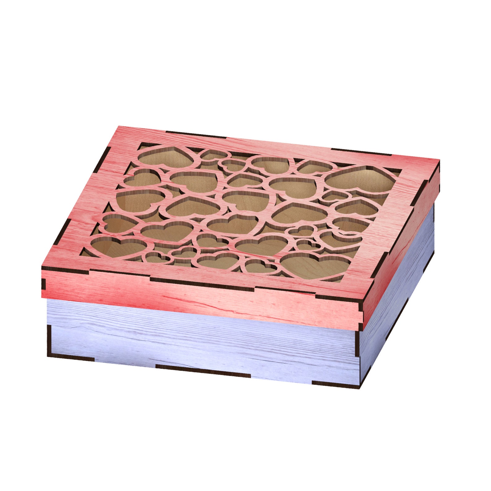 Heart Box Laser Cut Files SvgDxfPdfAiCdrEps laser | Etsy