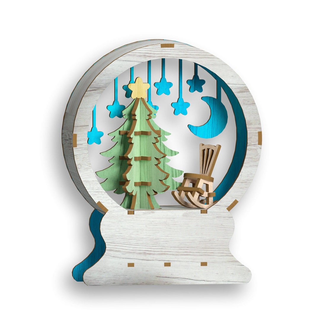 Snowball Christmas in Heaven, Laser Cut Files - Svg+dxf+pdf+ai+cdr+eps ...