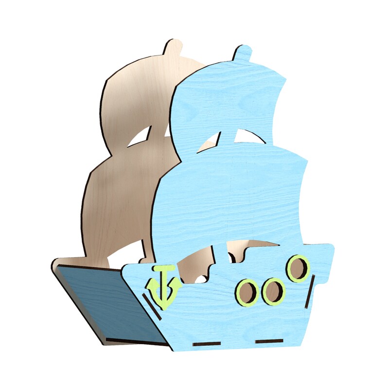 Ship Boxlaser Cut Files Laser Cut Template Vector for | Etsy