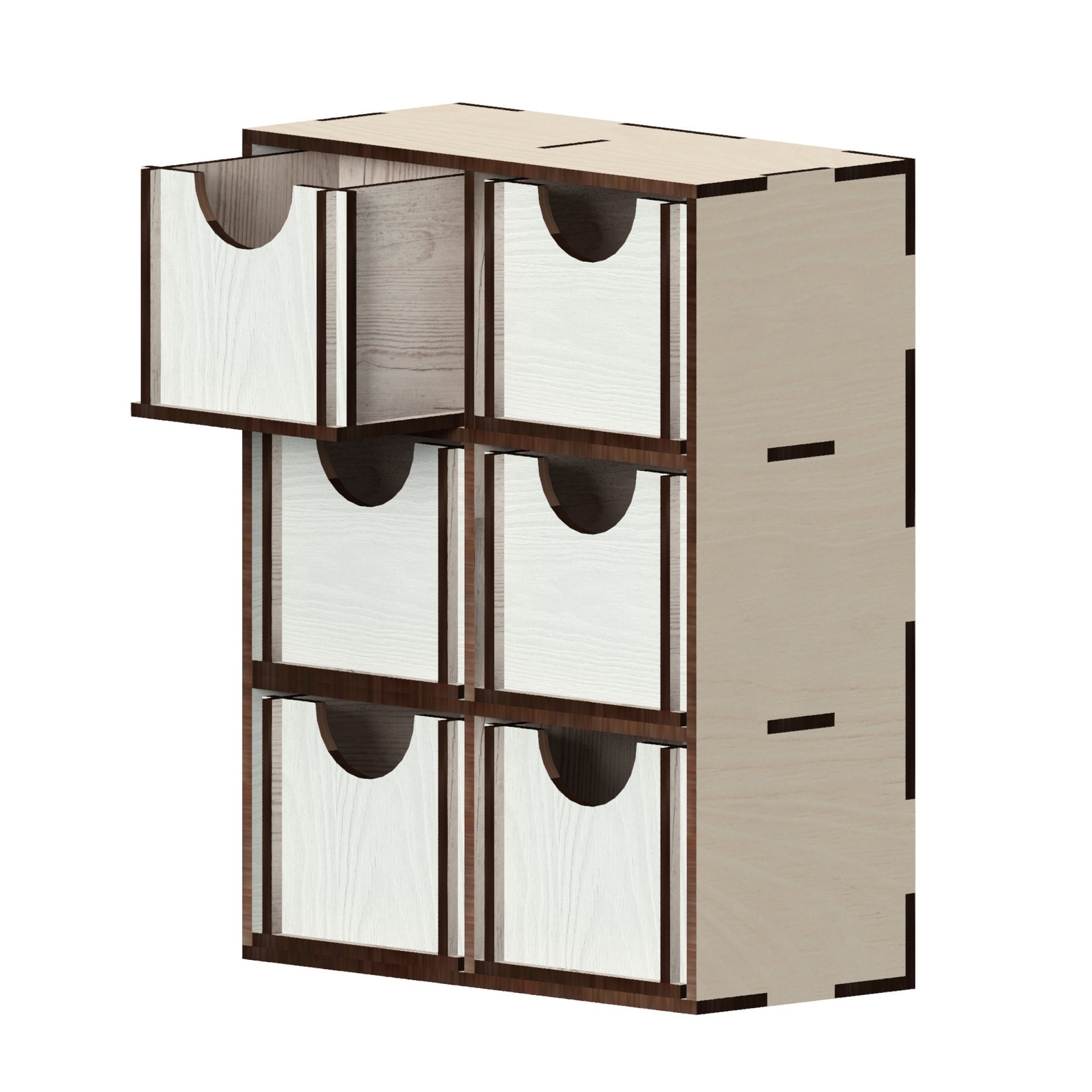 Box with drawers 3x2 Laser Cut Files SvgDxfPdfAiCdrEps | Etsy