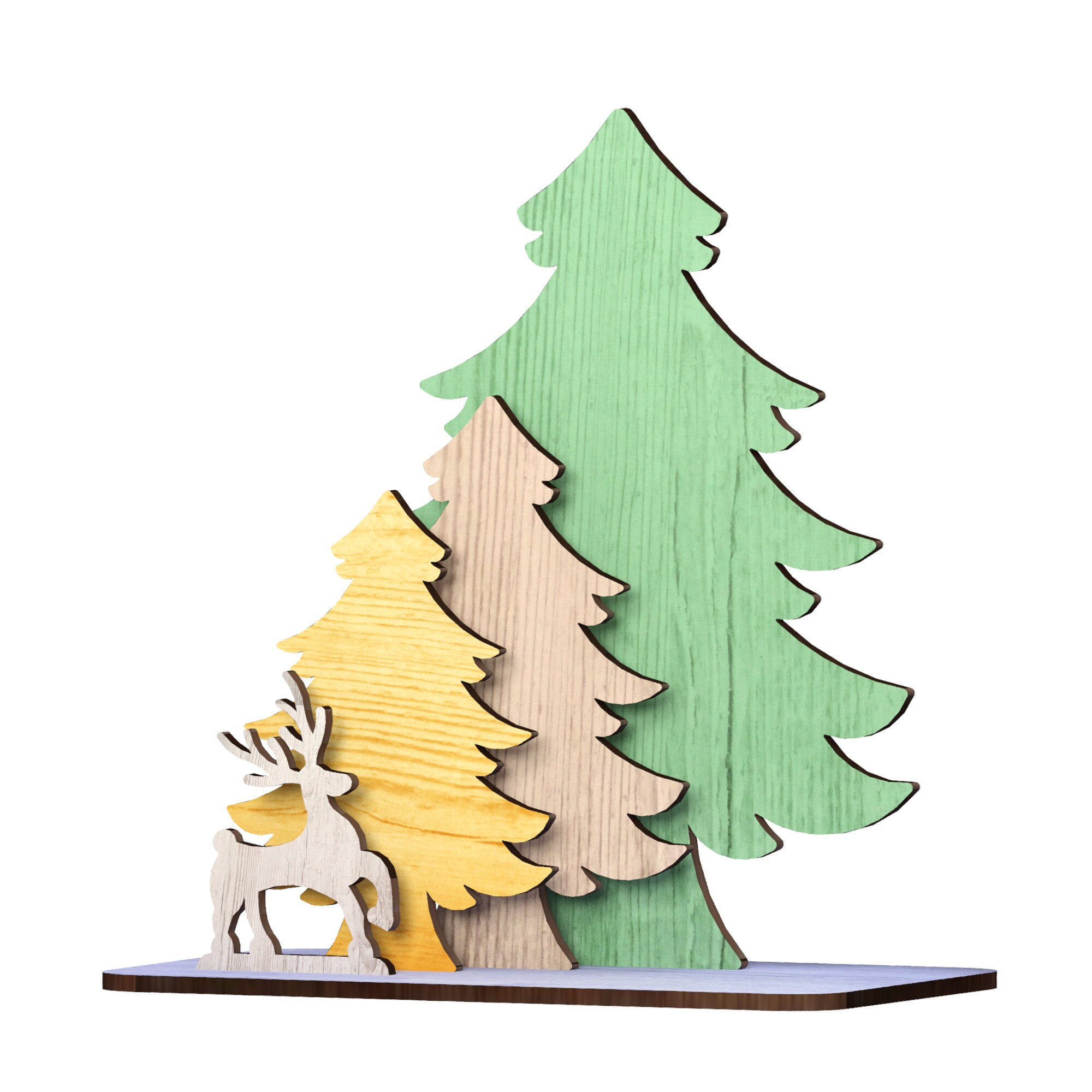 Christmas Trees Laser Cut Files SvgDxfPdfAiCdrEps | Etsy