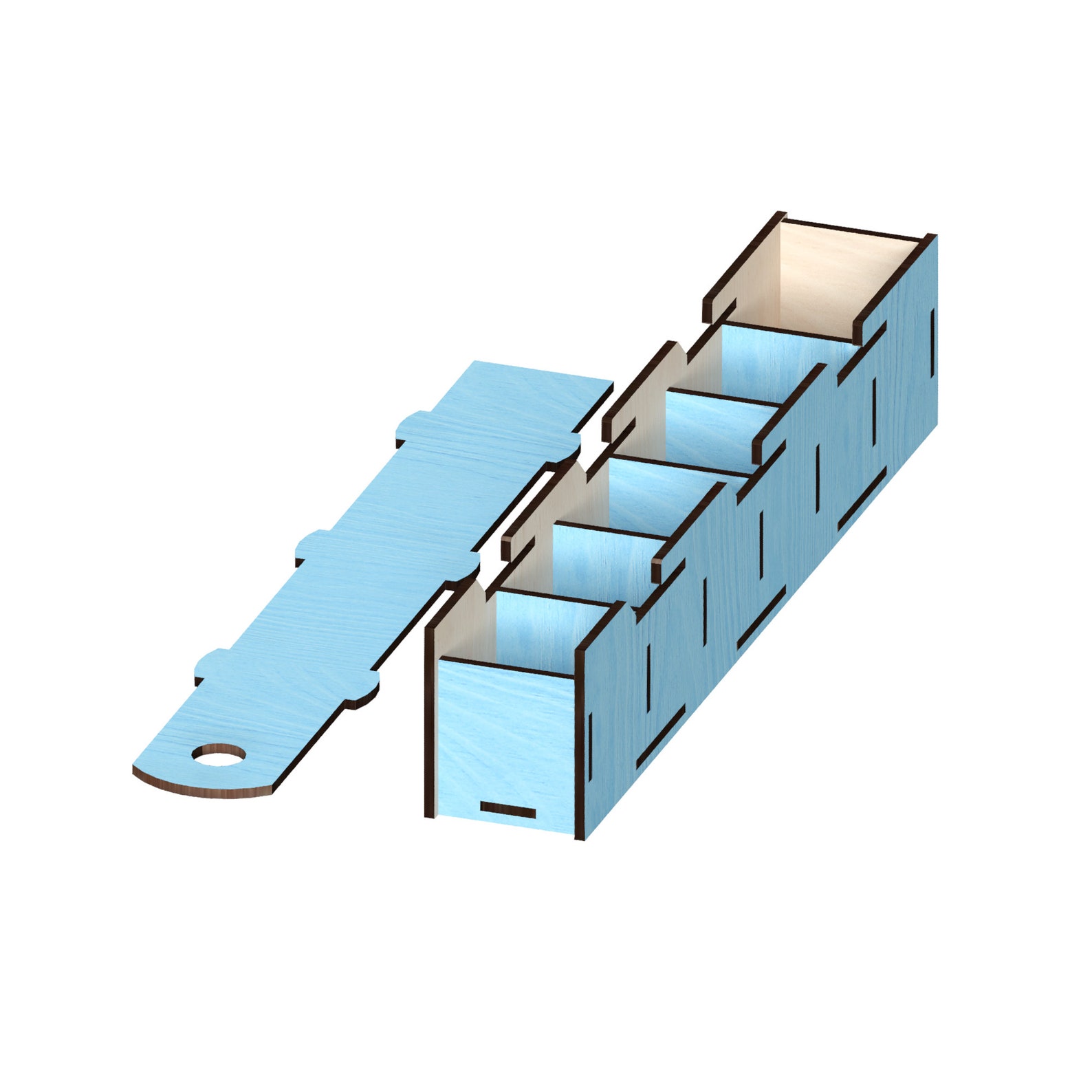 Sliding Box With Dividers Laser Cut Files Laser Cut - Etsy