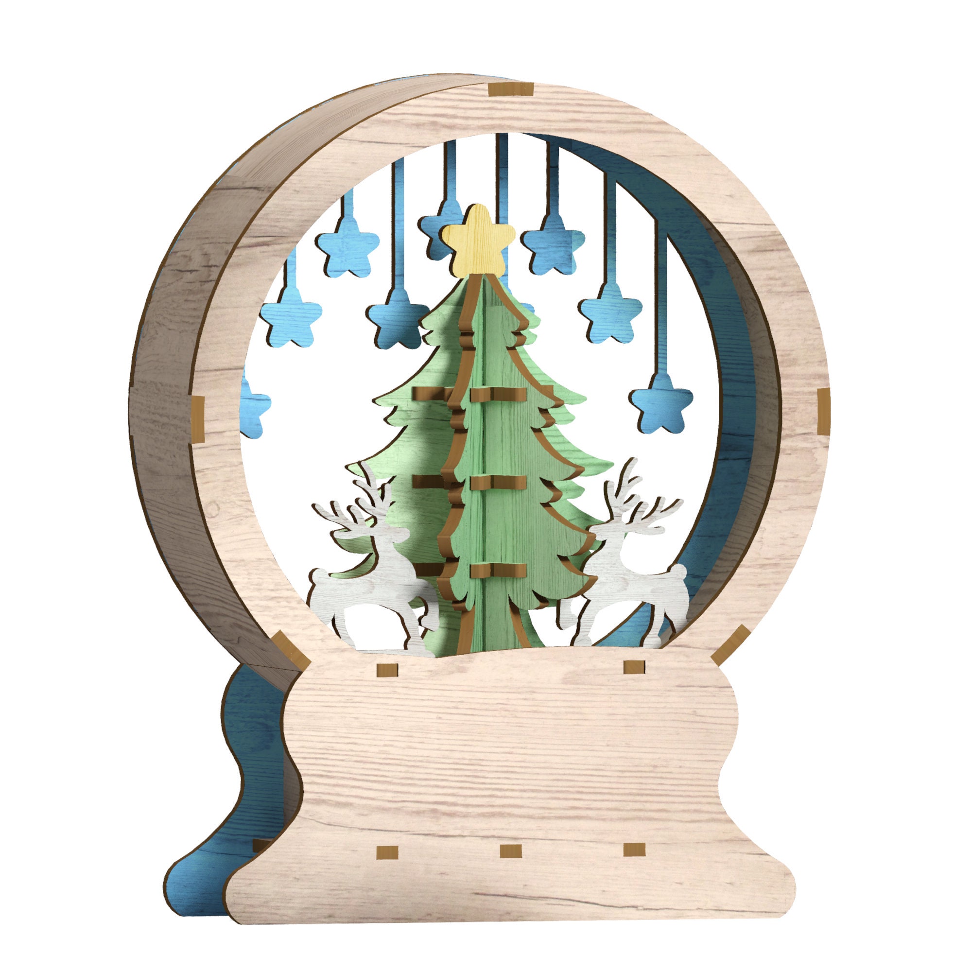 Snowball Christmas Tree, Laser Cut Files - Svg+dxf+pdf+ai+cdr+eps ...