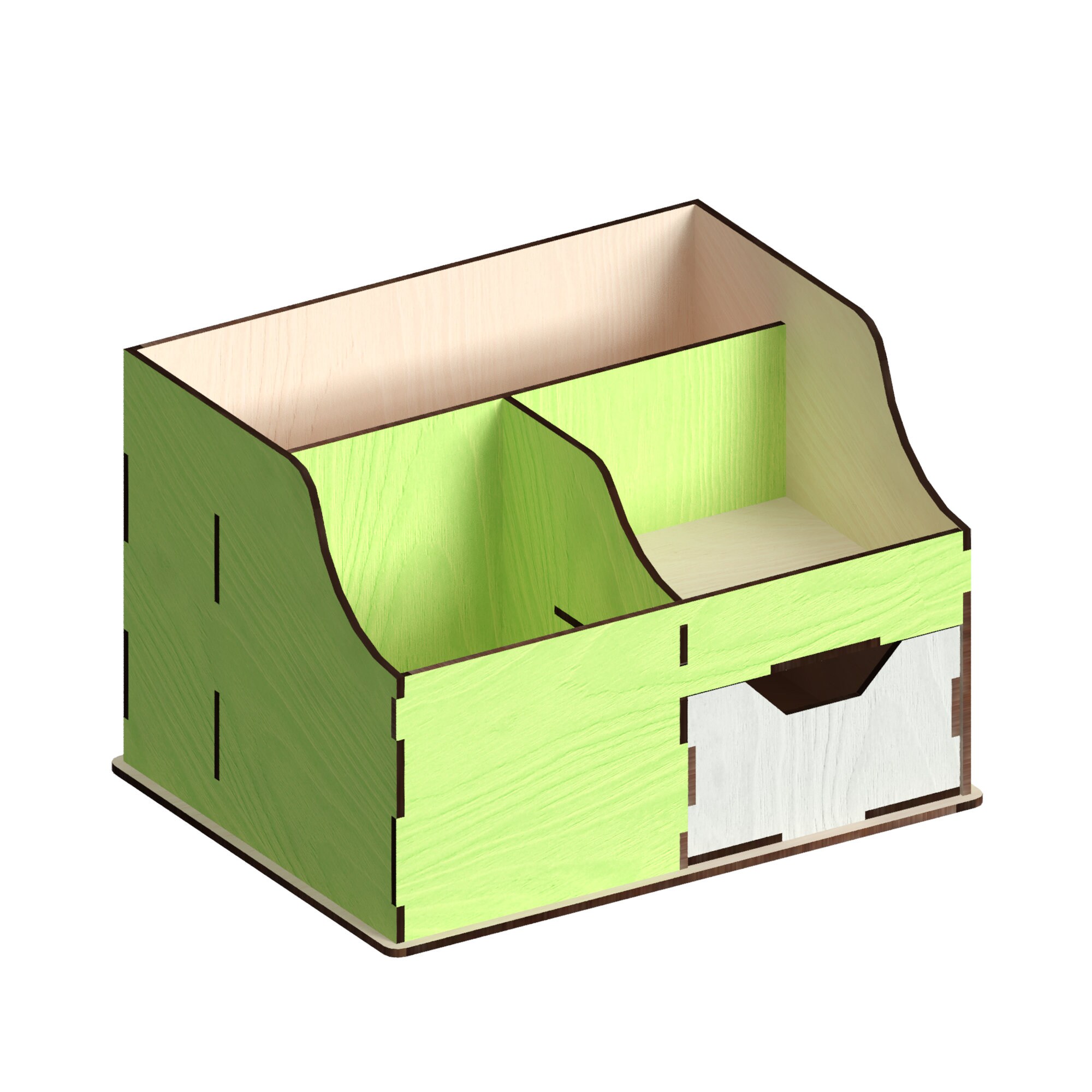 Desk Organizer Laser Cut Files Laser Cut Template Vector - Etsy UK