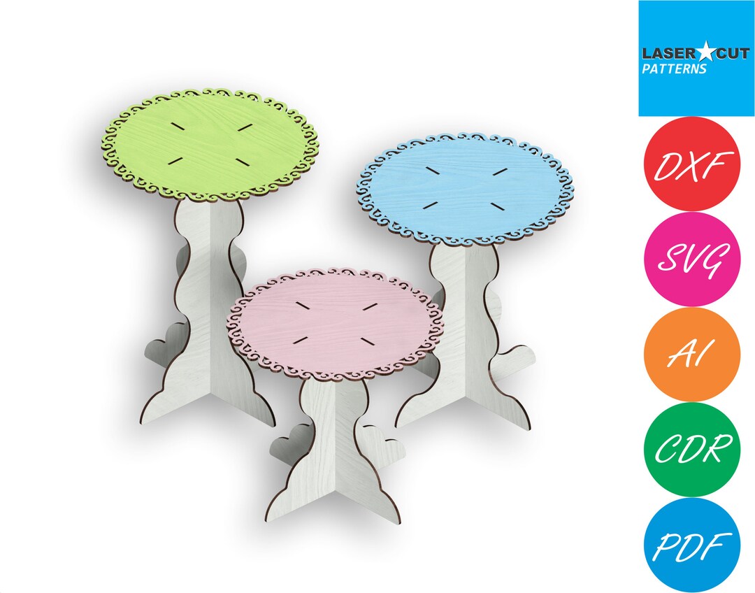 3 Pack Tableslaser Cut Files Laser Cut Template Vector for - Etsy