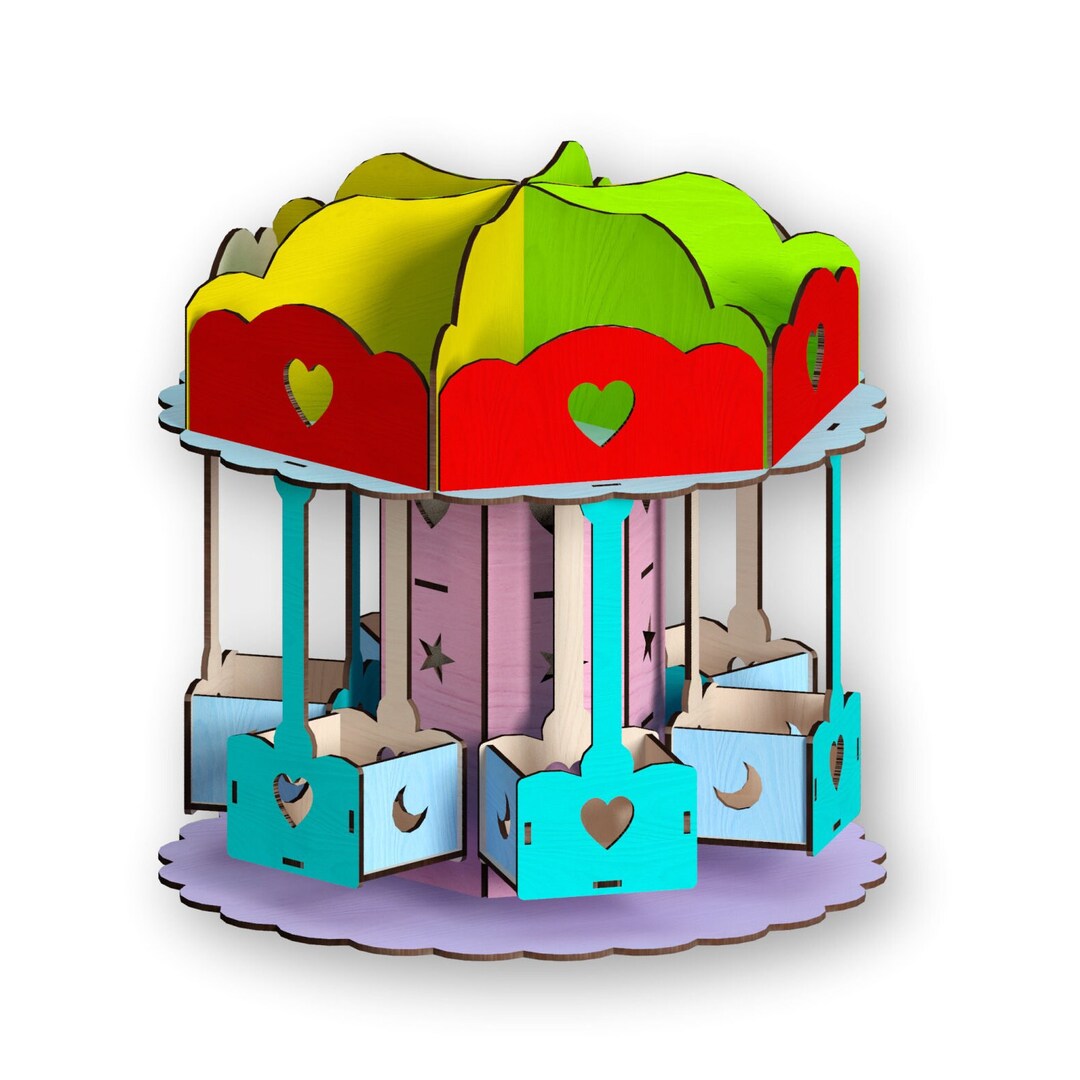 Candy Bar Carousel,laser Cut Files, Laser Cut Template, Vector for ...