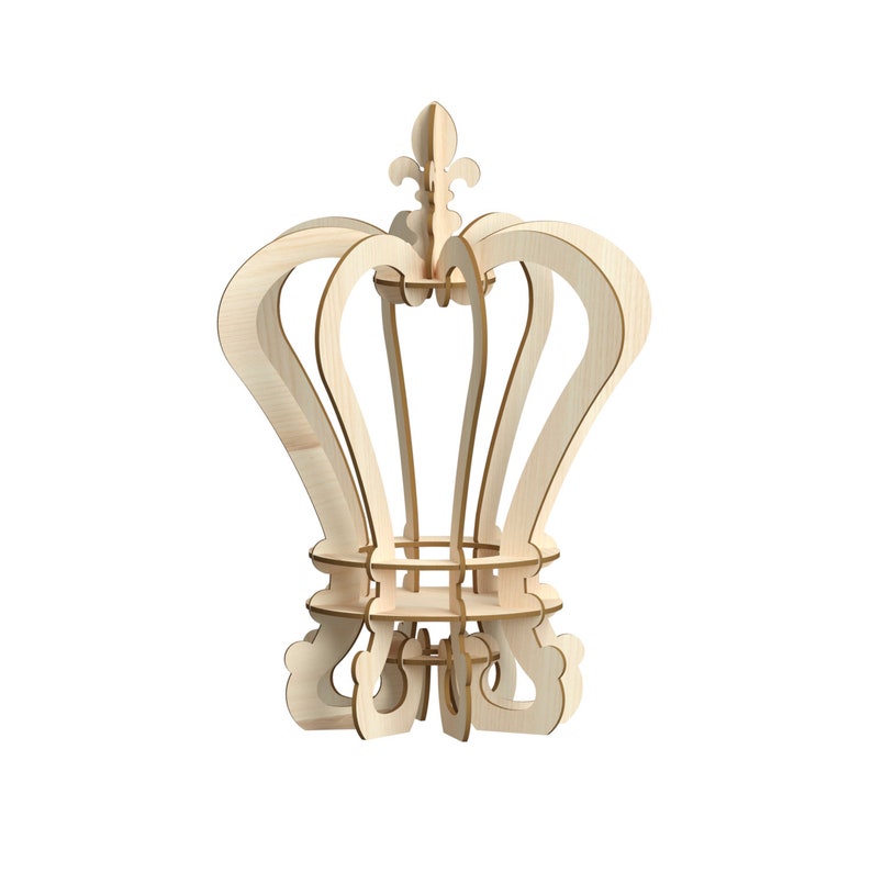 King Crown Centerpiece Laser Cut Files | Etsy