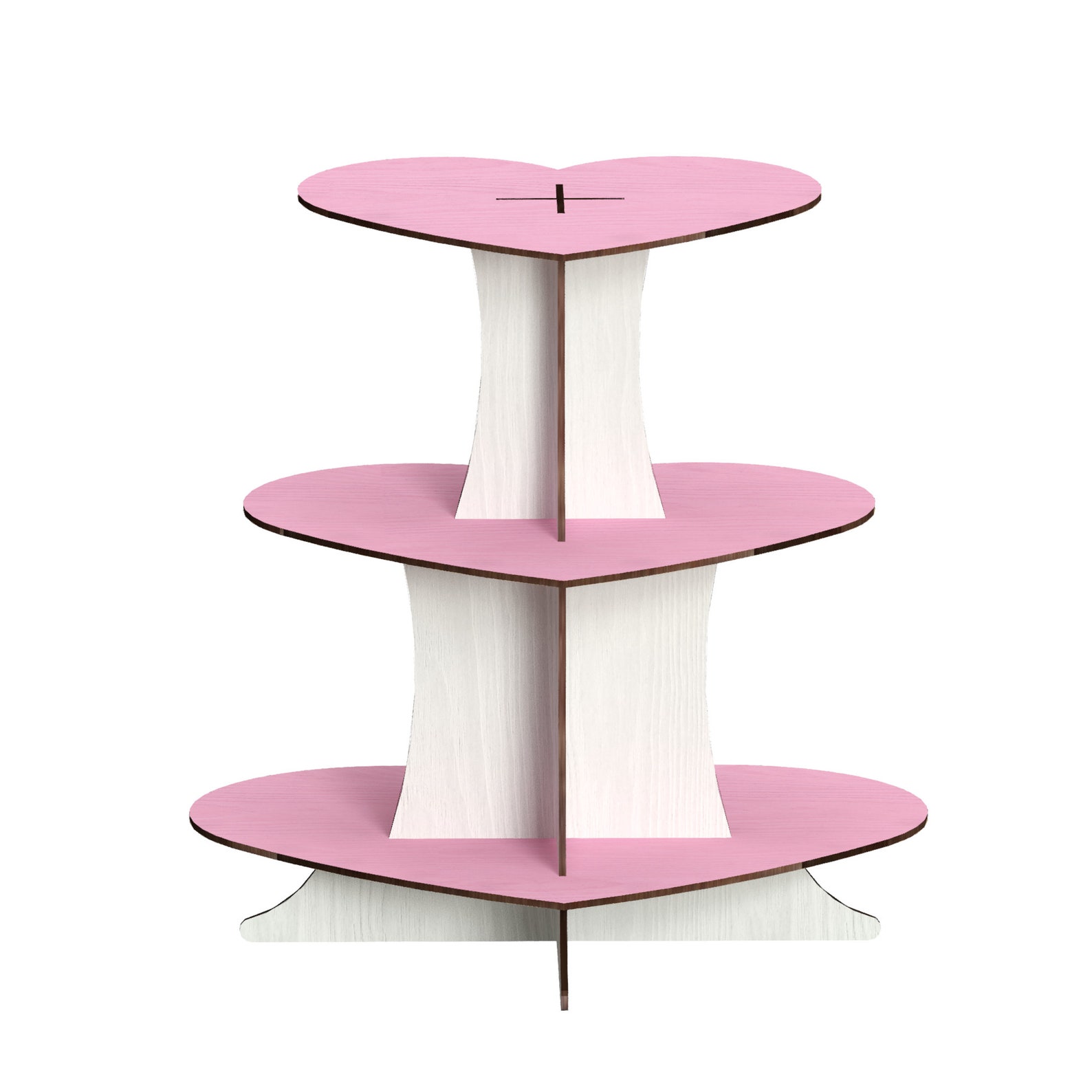 3 Tiers Hears Cupcake Stand Laser Cut Files Laser Cut - Etsy