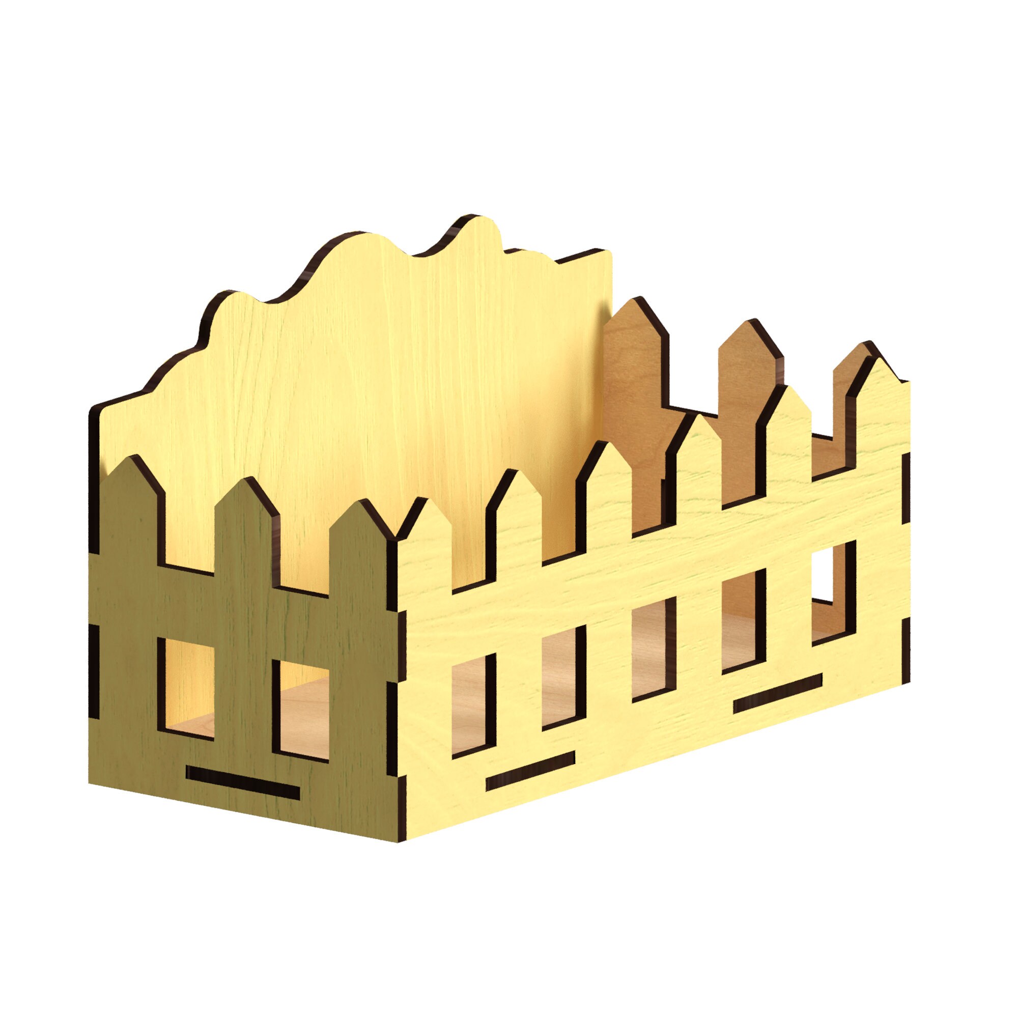 Fence Boxlaser Cut Files Laser Cut Template Vector for | Etsy