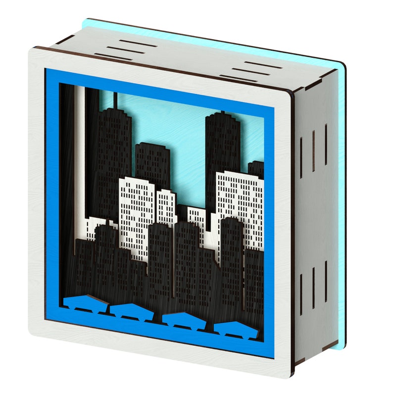 Light Box City, Laser Cut Files - Svg+dxf+pdf+ai+cdr+eps - Laser Files ...