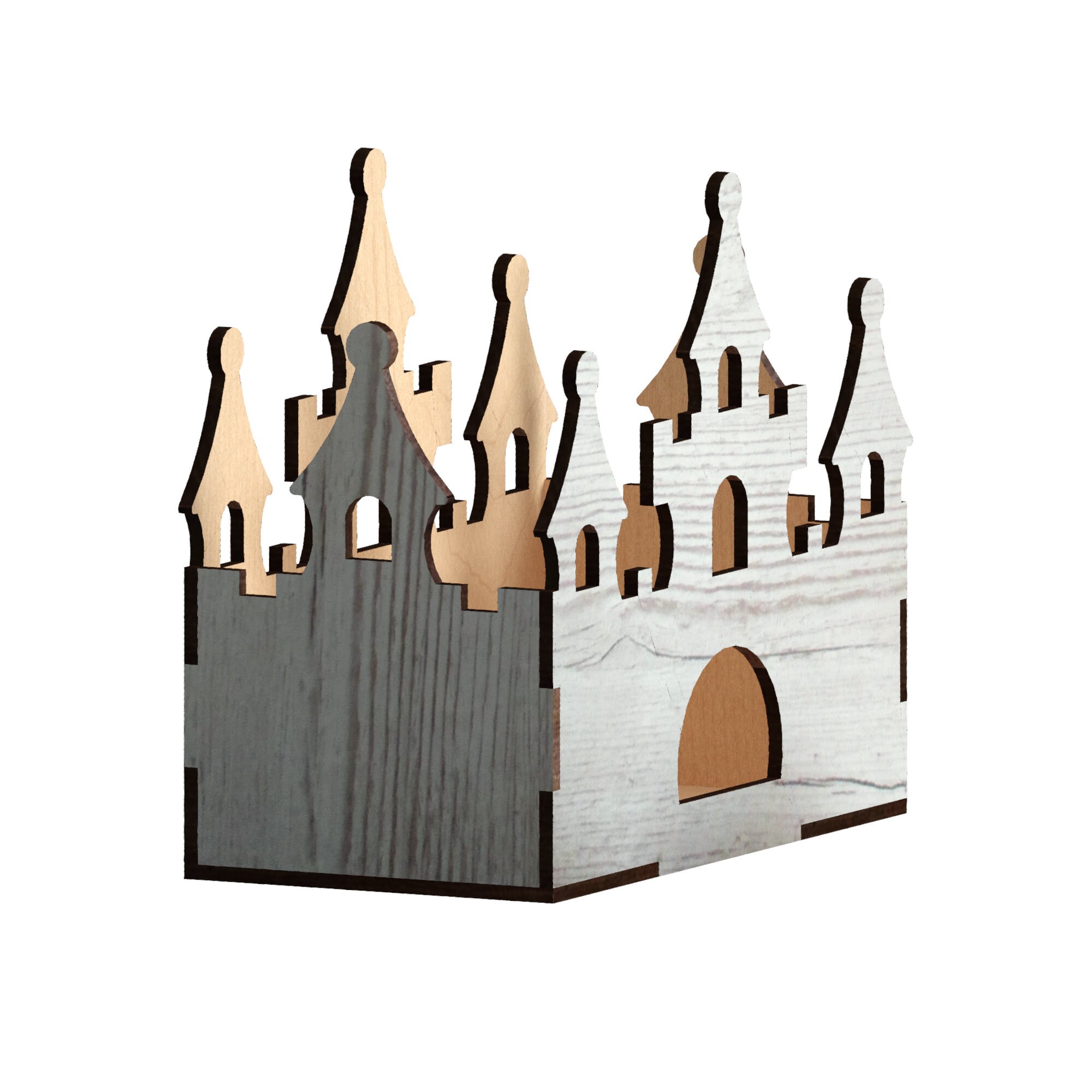 Castle Box Laser Cut Files Laser Cut Template Laser Cut - Etsy
