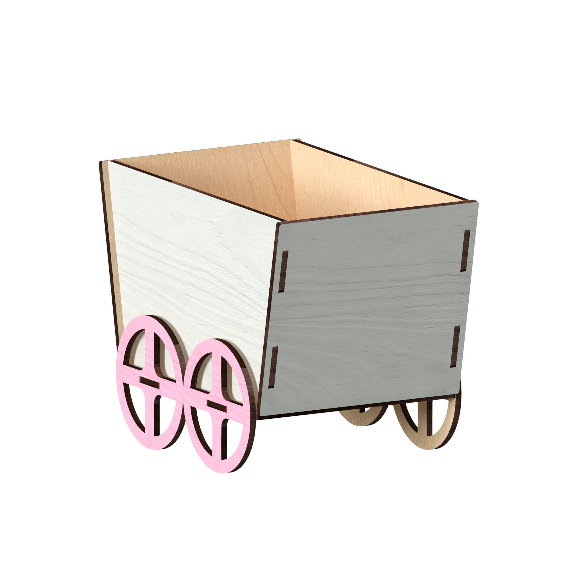 Cart Box Pattern Vector for Laser Cutting Cncsvglaser Cut - Etsy