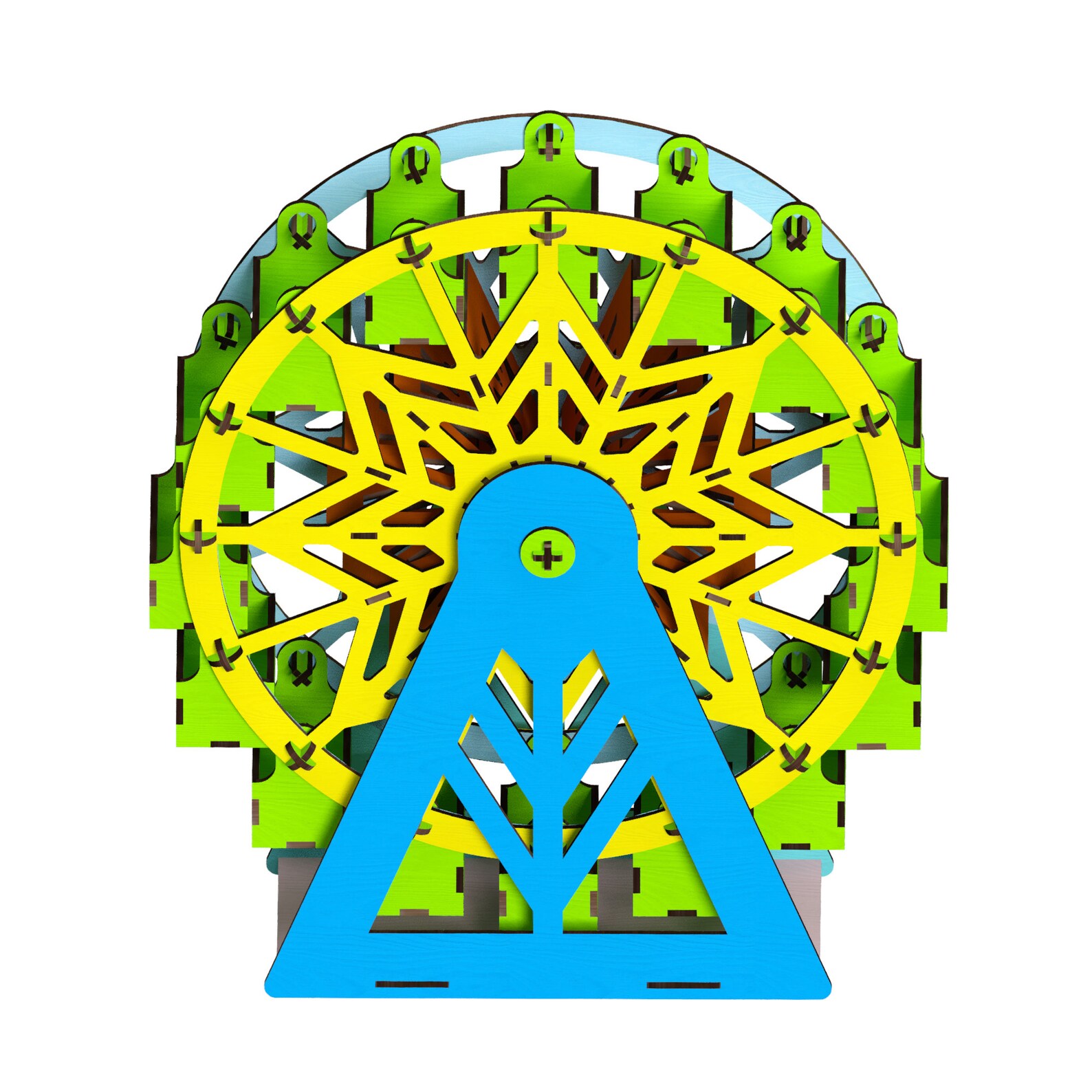 Ferris Wheellaser Cut Files Laser Cut Template Vector for | Etsy