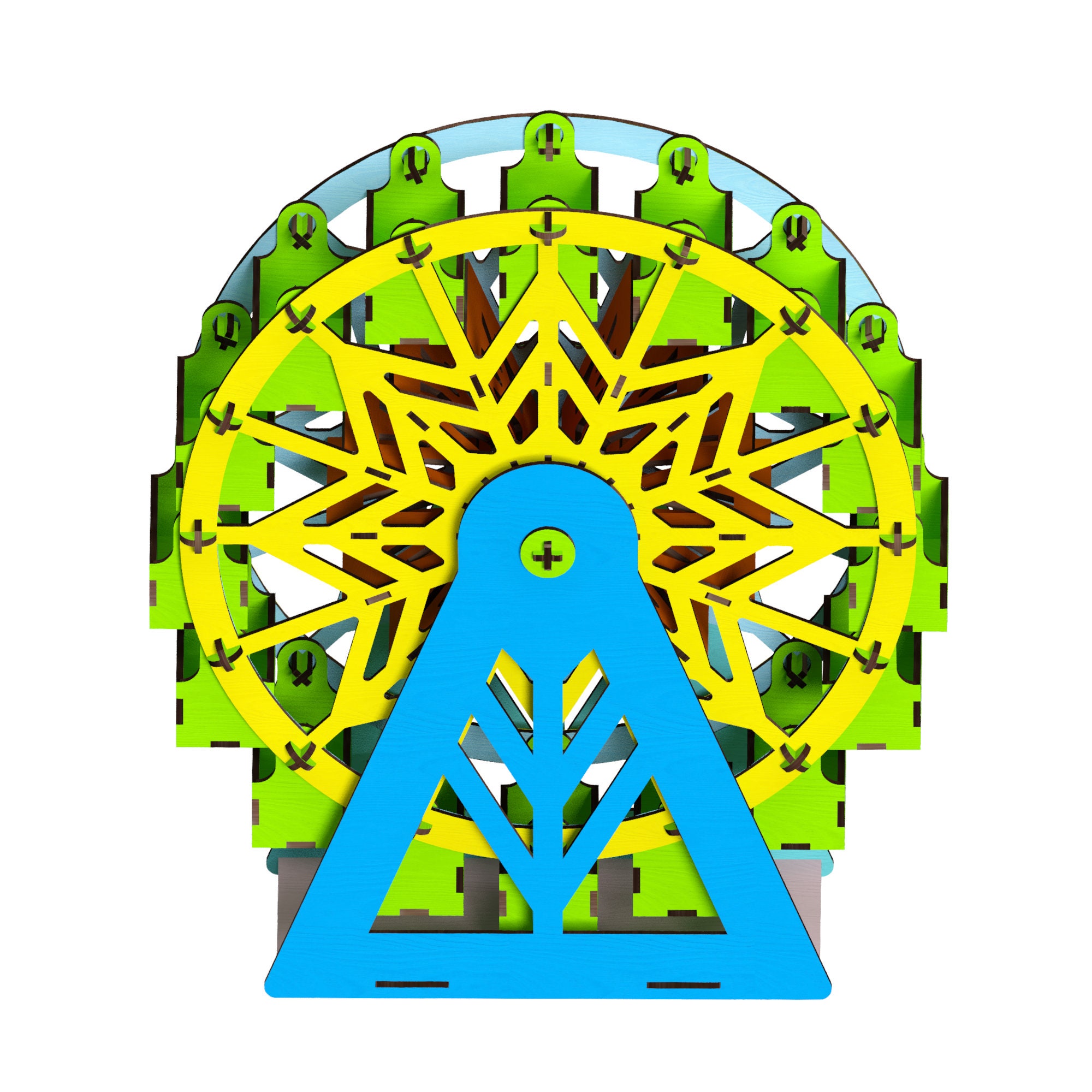 Ferris Wheellaser Cut Files Laser Cut Template Vector for | Etsy