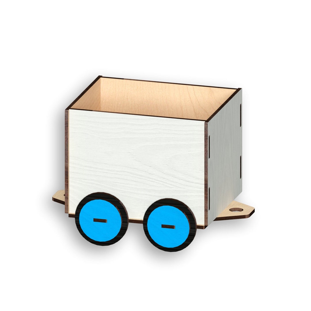 Cart Box, Pattern Vector for Laser Cutting Cnc,svg,laser Cut Template ...