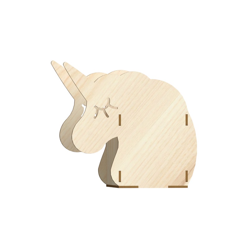 Unicorn BoxLaser Cut Files laser cut template Vector for | Etsy