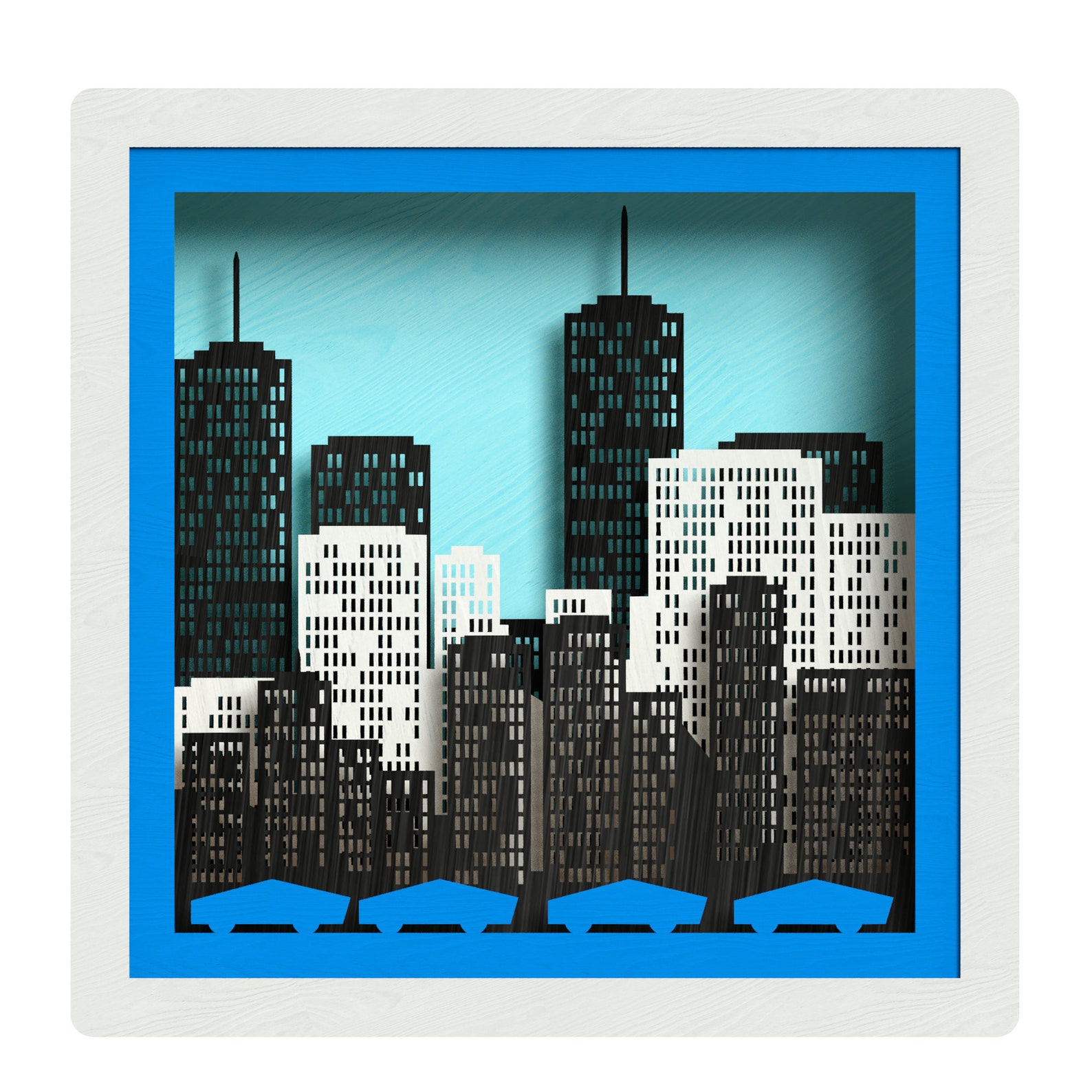 Light Box City, Laser Cut Files - Svg+dxf+pdf+ai+cdr+eps - Laser Files ...